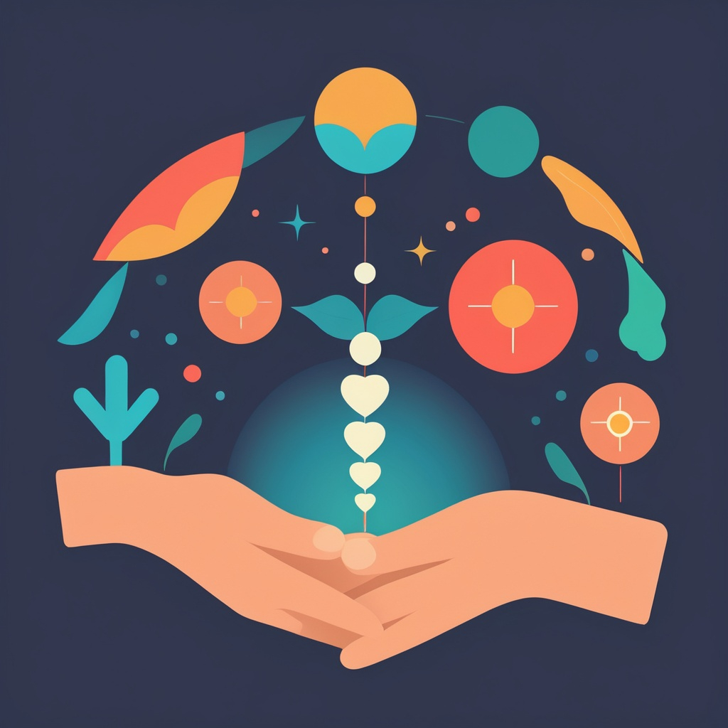 flat design, simple shapes, vector, colorful, 2D, Im...