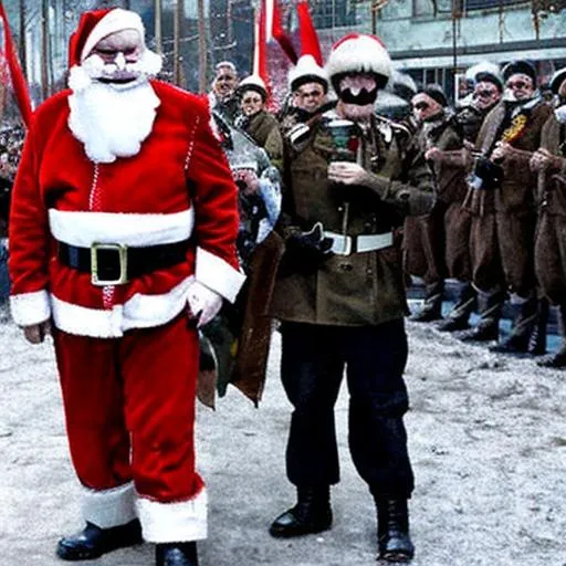 kung fu fighting donald trump versus santa claus | OpenArt