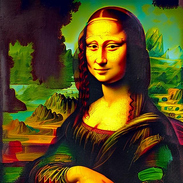 Mona Lisa in the style of Matisse.