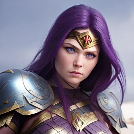 CGI, girl viking, dark purple hair, straight hair, l...