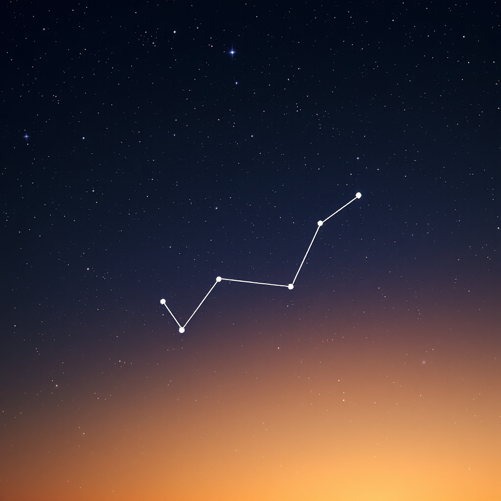Make a photo of the big dipper constellation in the...