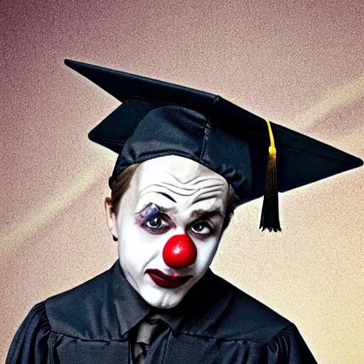 A 3d render of a , caricature half clown half, robot... | OpenArt