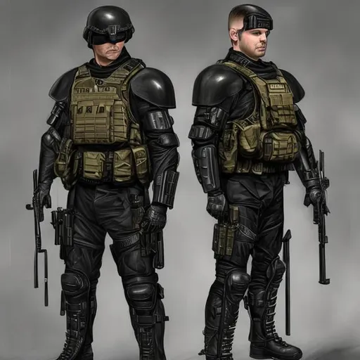 (((a modern United States Military soldier talking t... | OpenArt