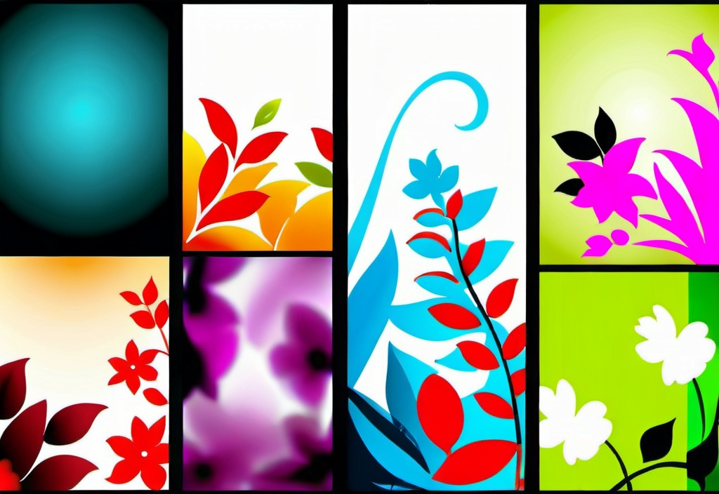 Floral backdrops with aspect ratio of 4:3