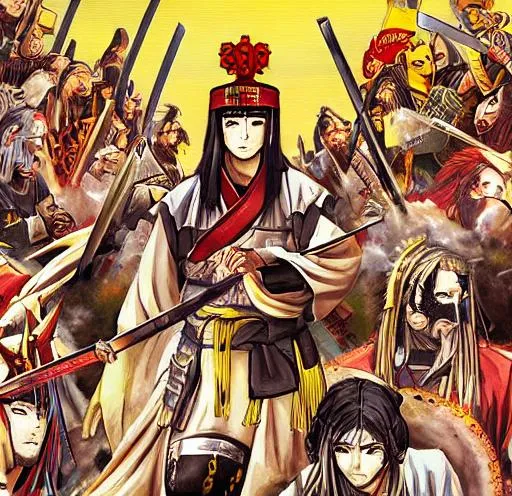 Anime war scene graphic High detail Samurai warrior... | OpenArt Anime war scene graphic High detail Samurai warrior... | OpenArt