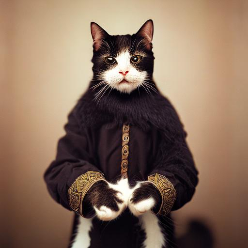 A cat Rasputin, Russian wizard cat, detailed, fun, R... | OpenArt