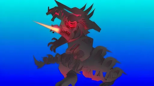 evil and dark and glowing red