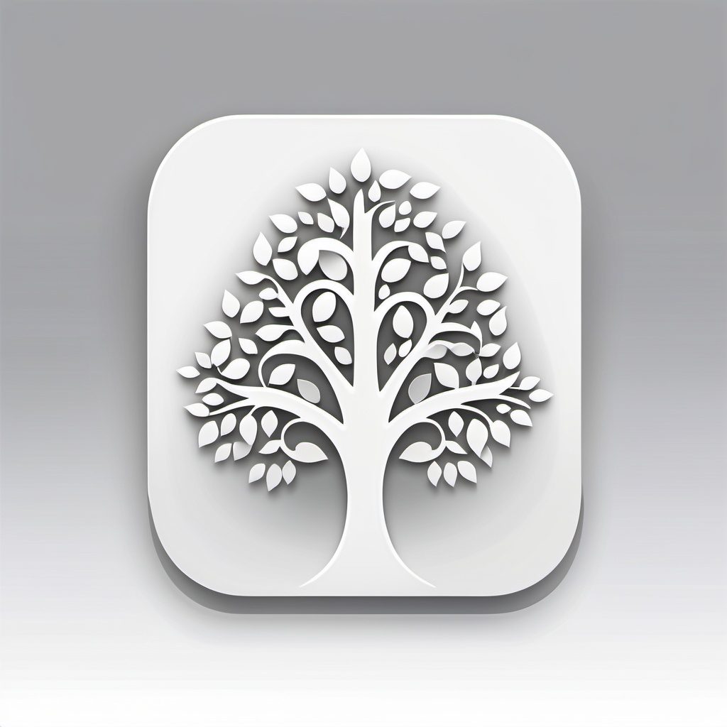 app icon tree in white
