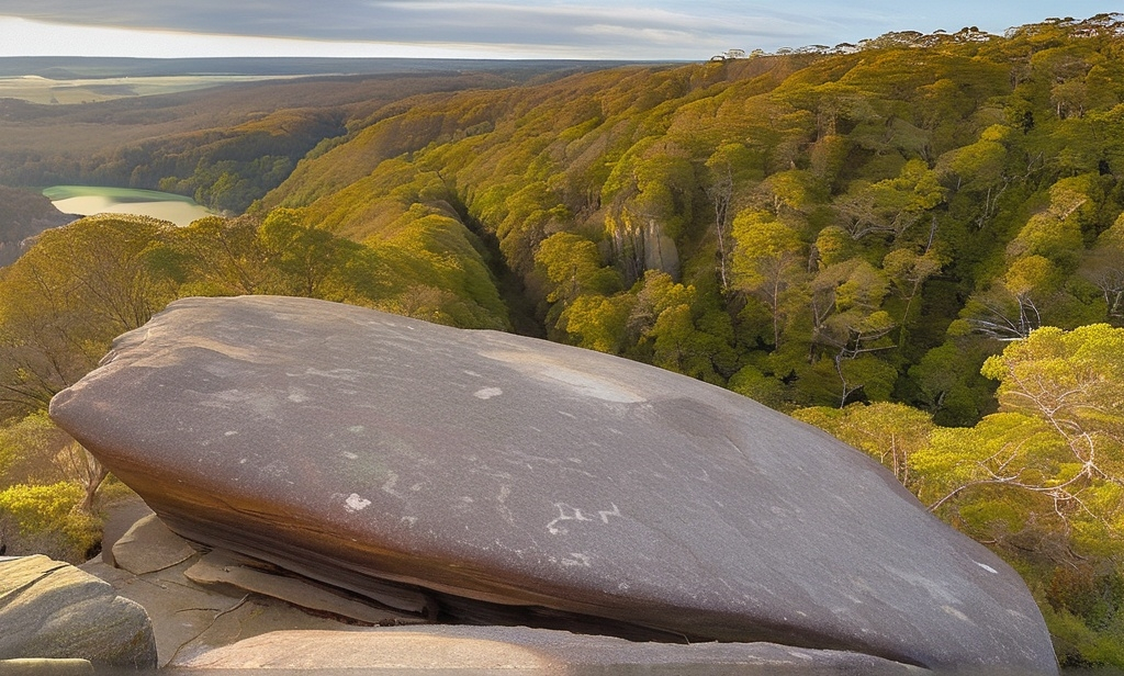 The famous scenic view of Clunt Rock in Clunt Rock...