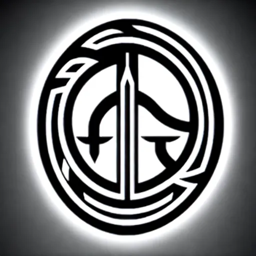 black and white, text, magic rune. clean lines, HD,...