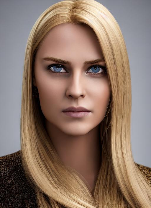 Swedish young woman, Portrait of {character} with {b...