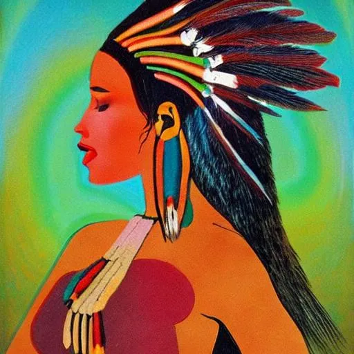 Native Female Woman sprouting from mother earth with... | OpenArt