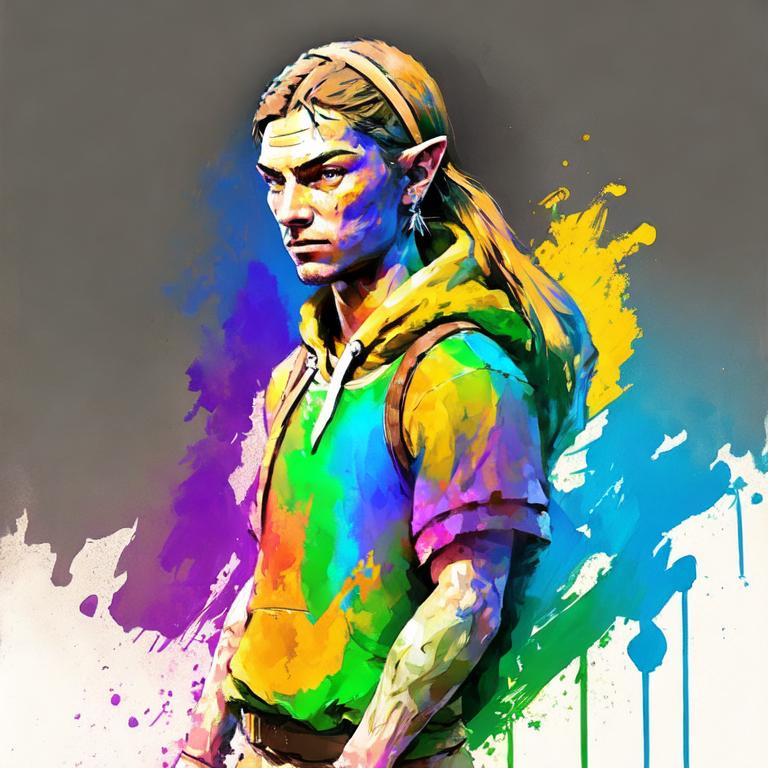 Nintendo Switch on a coarse canvas, in LGBTQ+ colors... | OpenArt