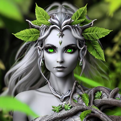 Dryad, female, leaf hair, buffed, life bringer, beau... | OpenArt