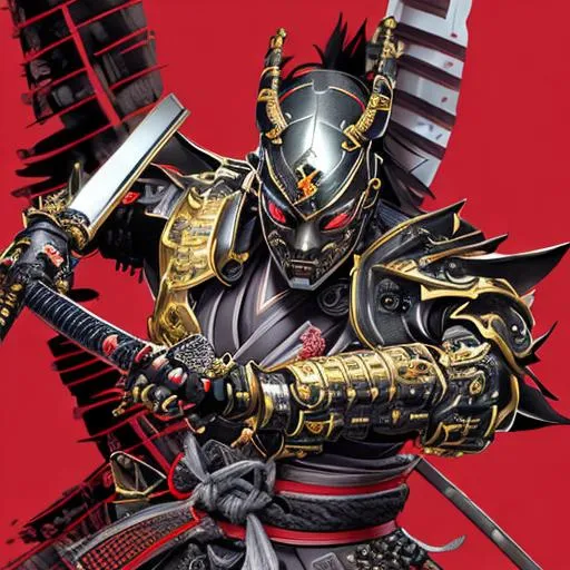 yoshimitsu, futuristic cyborg ninja, high detail, hi...