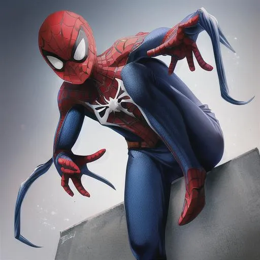 spider-man dynamic fighting pose against enemy, digi... | OpenArt