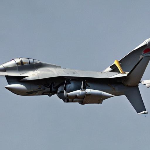 21th century fighter plane with rockets under wings | OpenArt