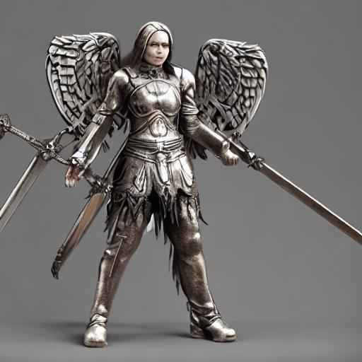 angelic warrior::4 hyper-realistic ::5 detailed char...
