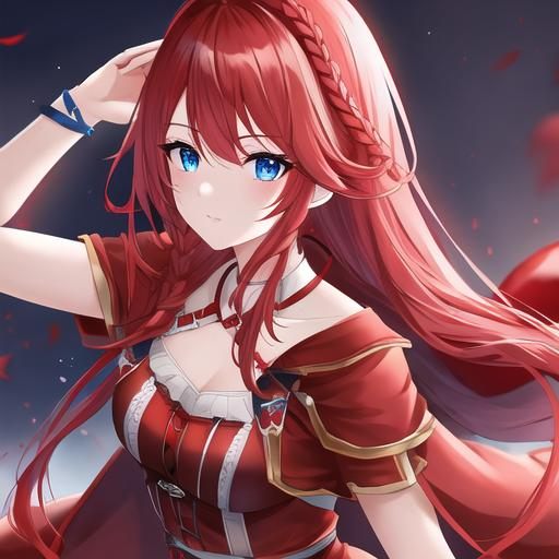 Haley 1female (braided red hair pulled back, lively...