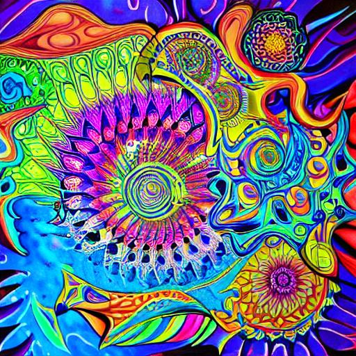 psychedelic experience drawing | OpenArt