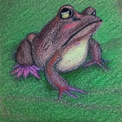toad drawn using pastels | OpenArt