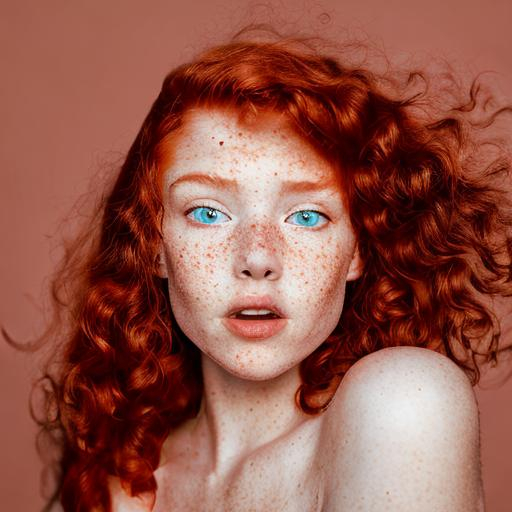 skinny red head freckled girl