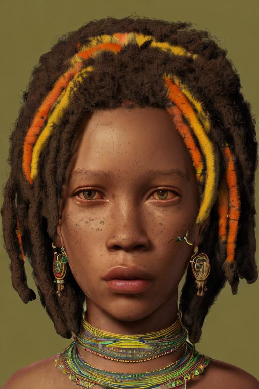 Please draw a portrait of a beautiful black rasta gi... | OpenArt