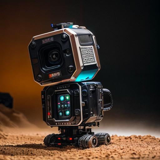 Robot punch, to rock for broke piece, with beat robo...