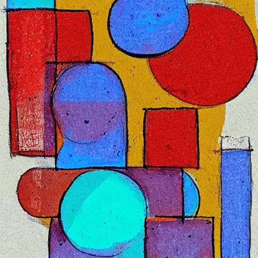 Simple shapes art color sketch ancient | OpenArt