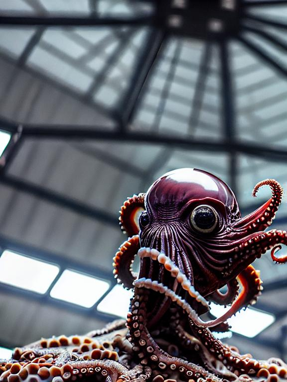 Octopus man, alien, 4k, photo, realism.
