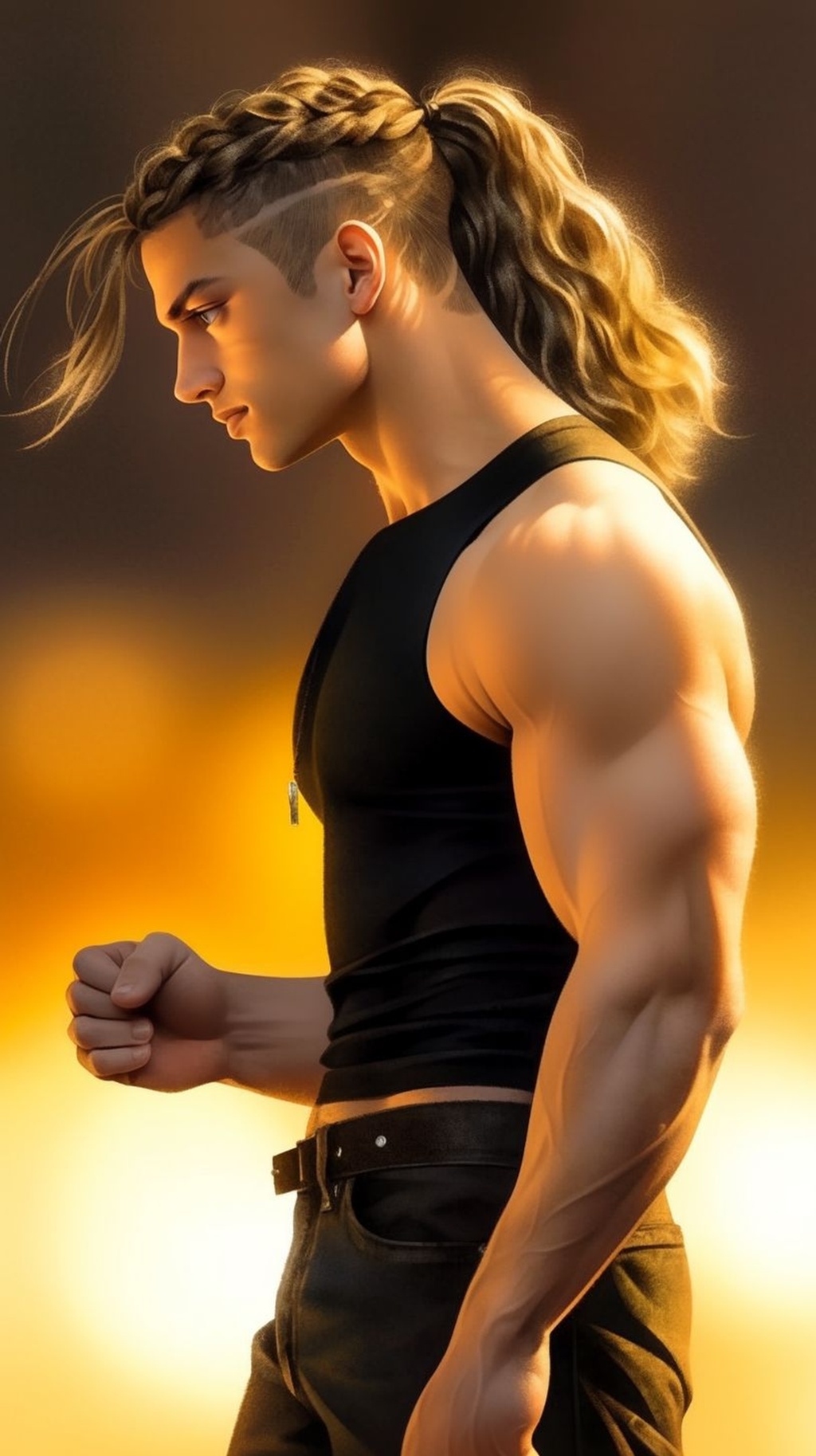 the manliest man, sharp jawline, perfectly quaffed h...