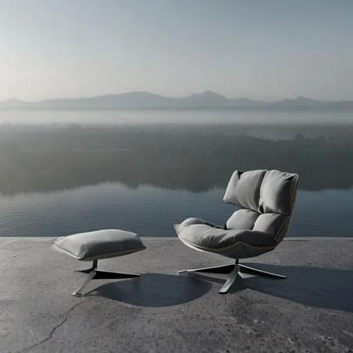 floating chair, shadows, grey room, grey chair, chai...