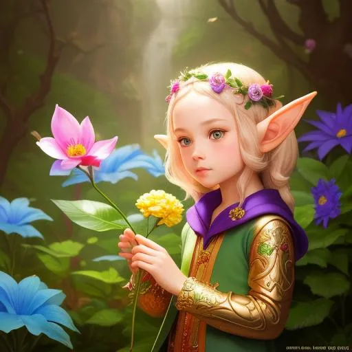 Extremely Ultrarealistic Photorealistic cute Elf cre...