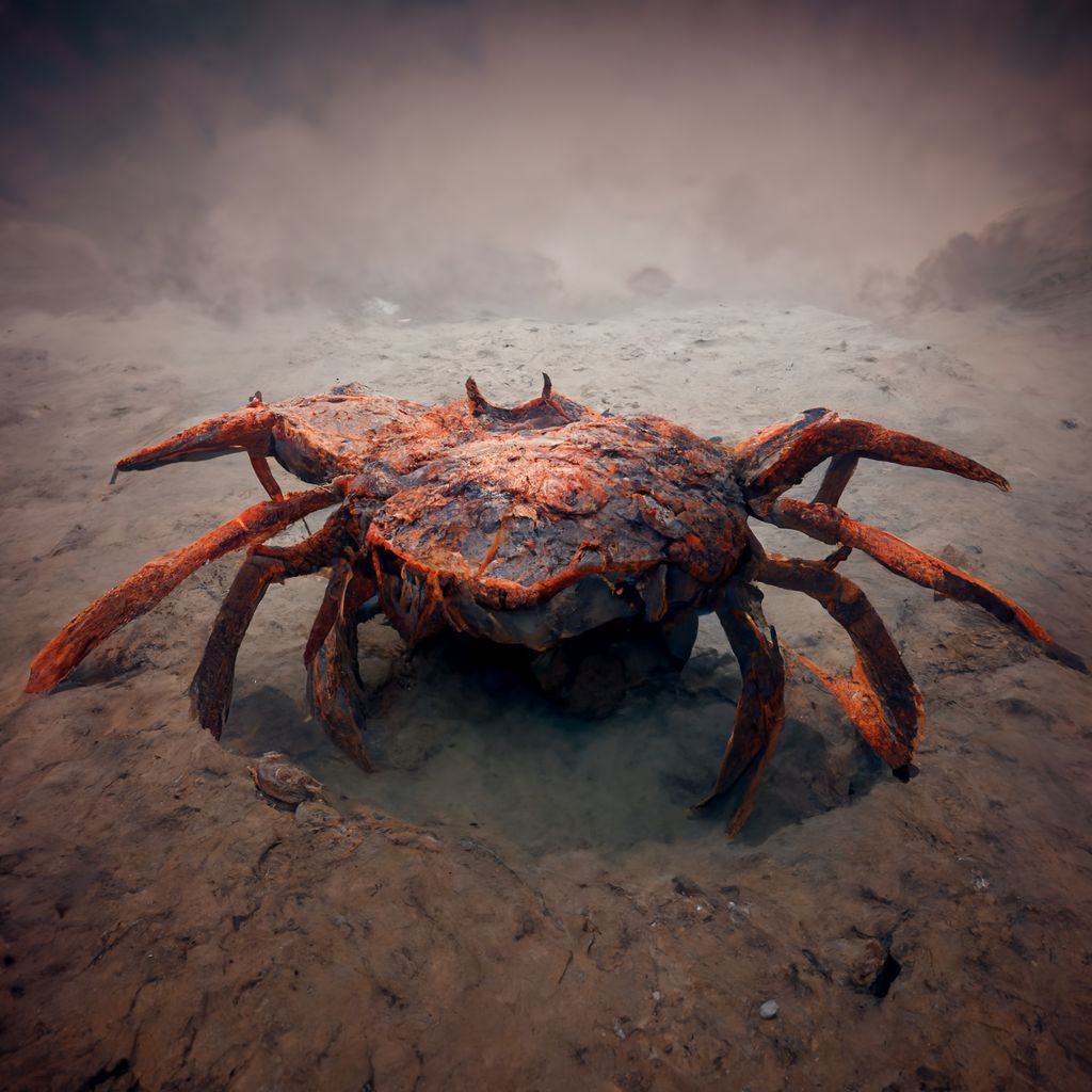 giant crab on the sea floor | OpenArt