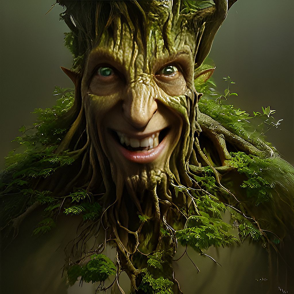 photorealistic image of an ent, tree man