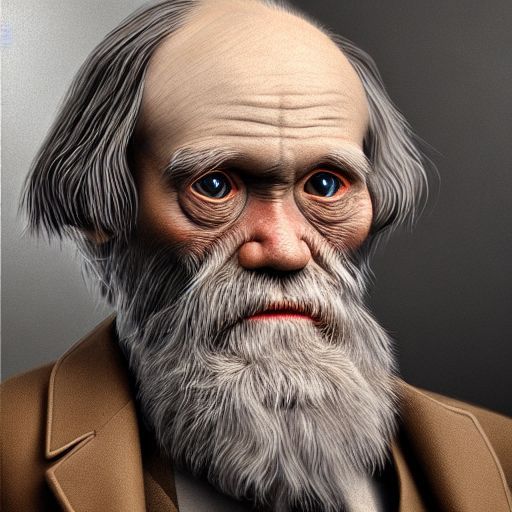 photorealistic portrait of charles darwin, upper bod... | OpenArt