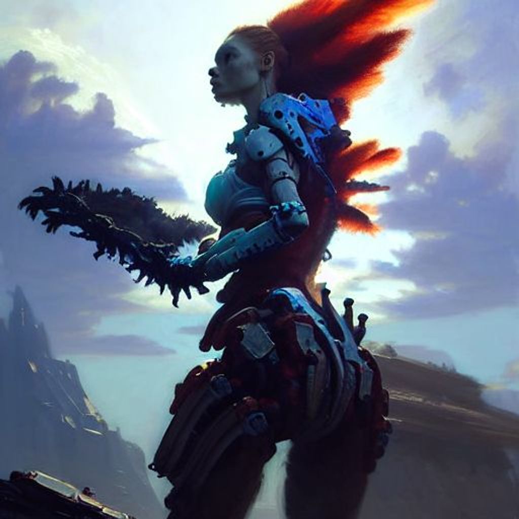 beautiful painting by jeremy mann, a mechanical chim... | OpenArt