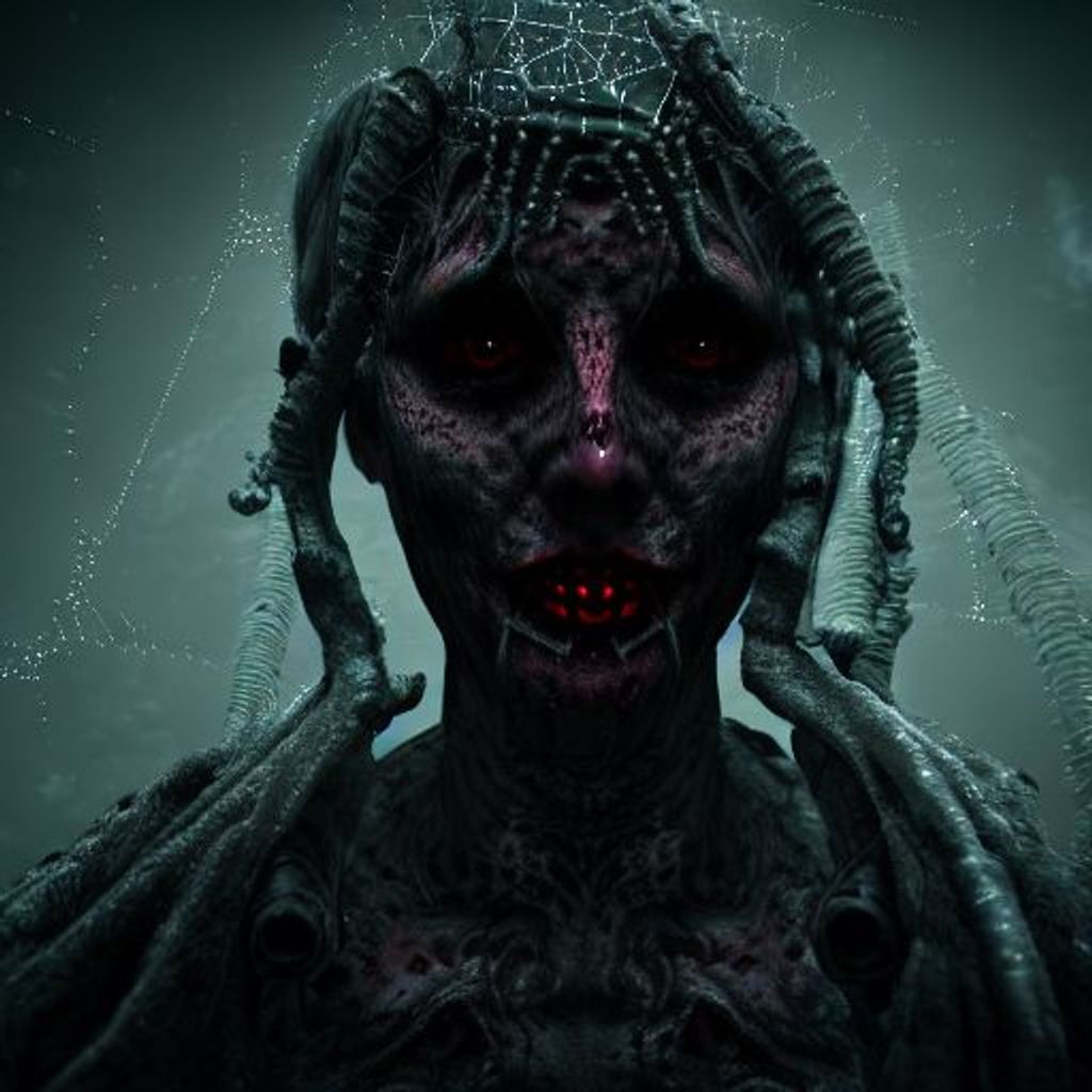 Cobweb horror woman, horrible intricate details, Lov...