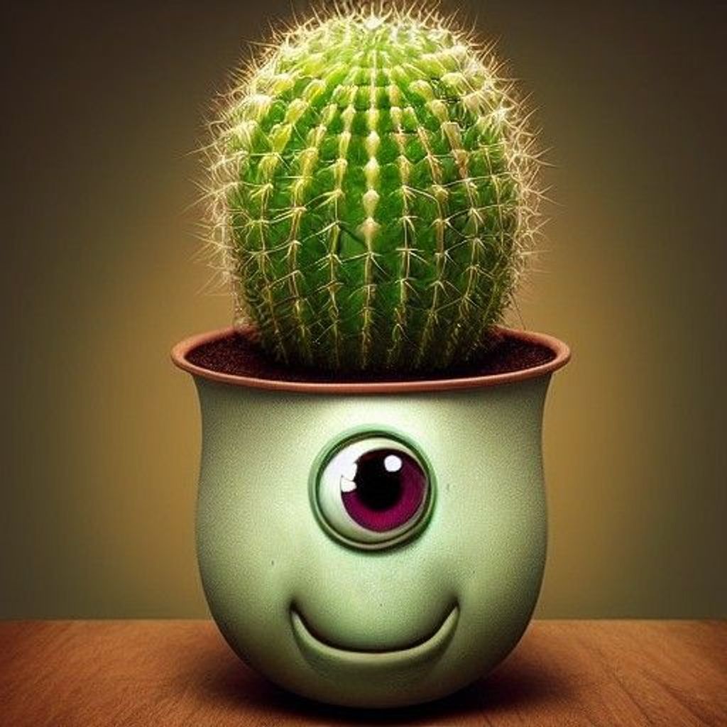 A cute cactus plant