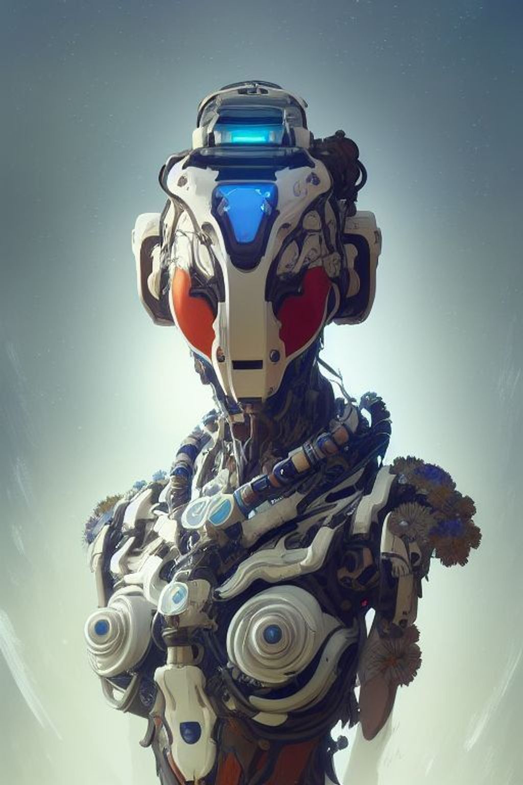 portrait of a hybrid robot helhound | OpenArt