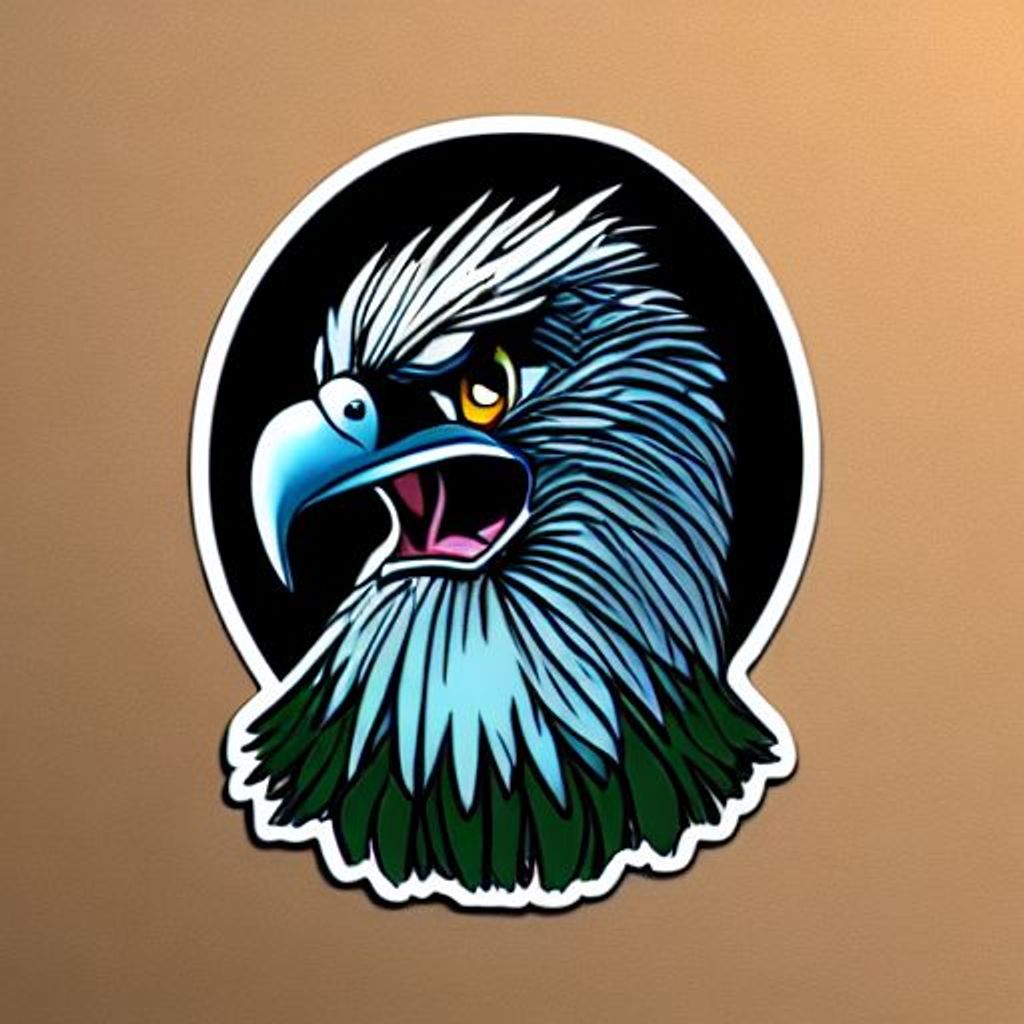 Angry Vulture sticker illustration