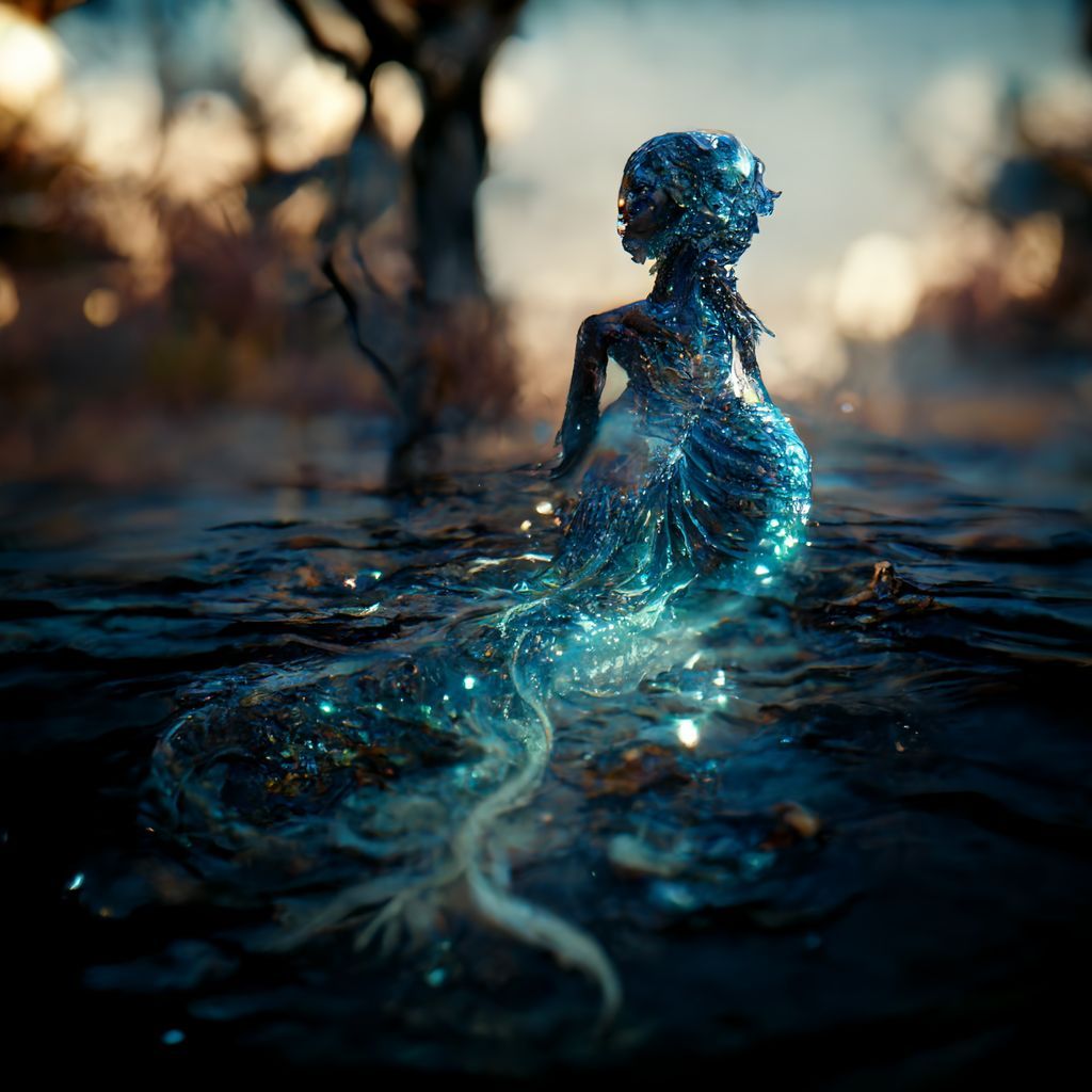 mermaid made of driftwood on a beach | OpenArt