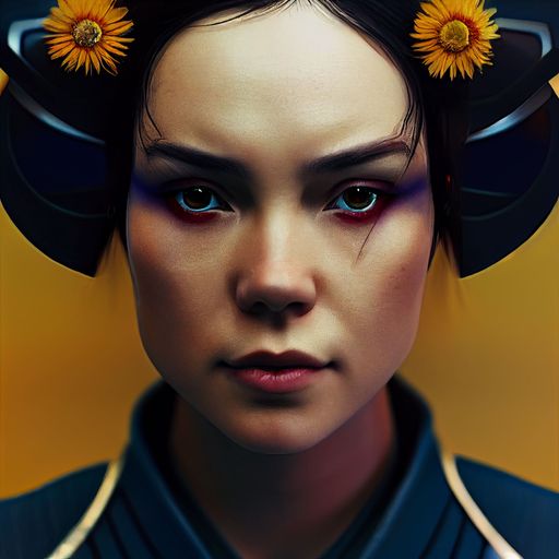 Daisy Ridley as a futuristic geisha | OpenArt