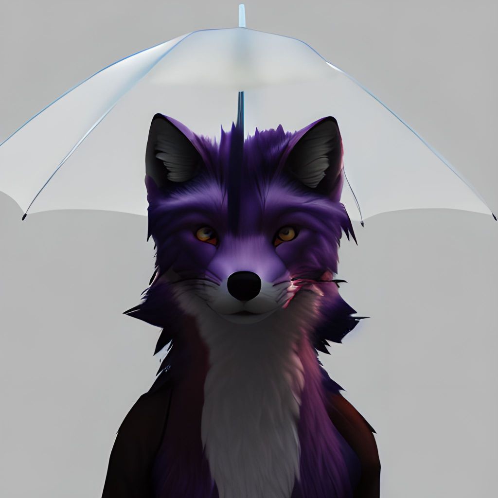 Purple fox in the rain | OpenArt