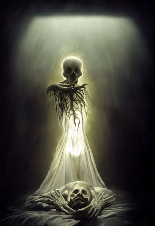 he light being drained from a body from out outside...