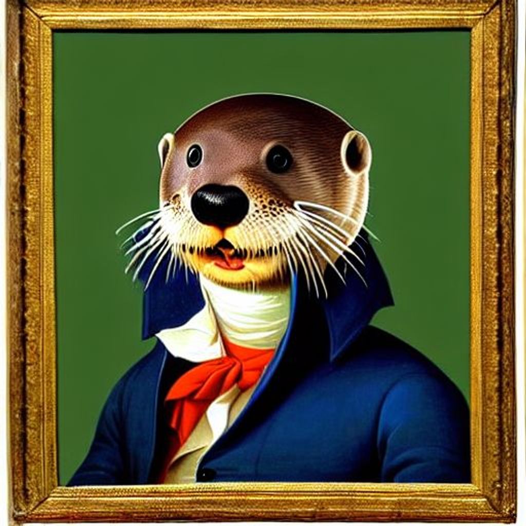 portrait of an anthropomorphic otter as the presiden... | OpenArt