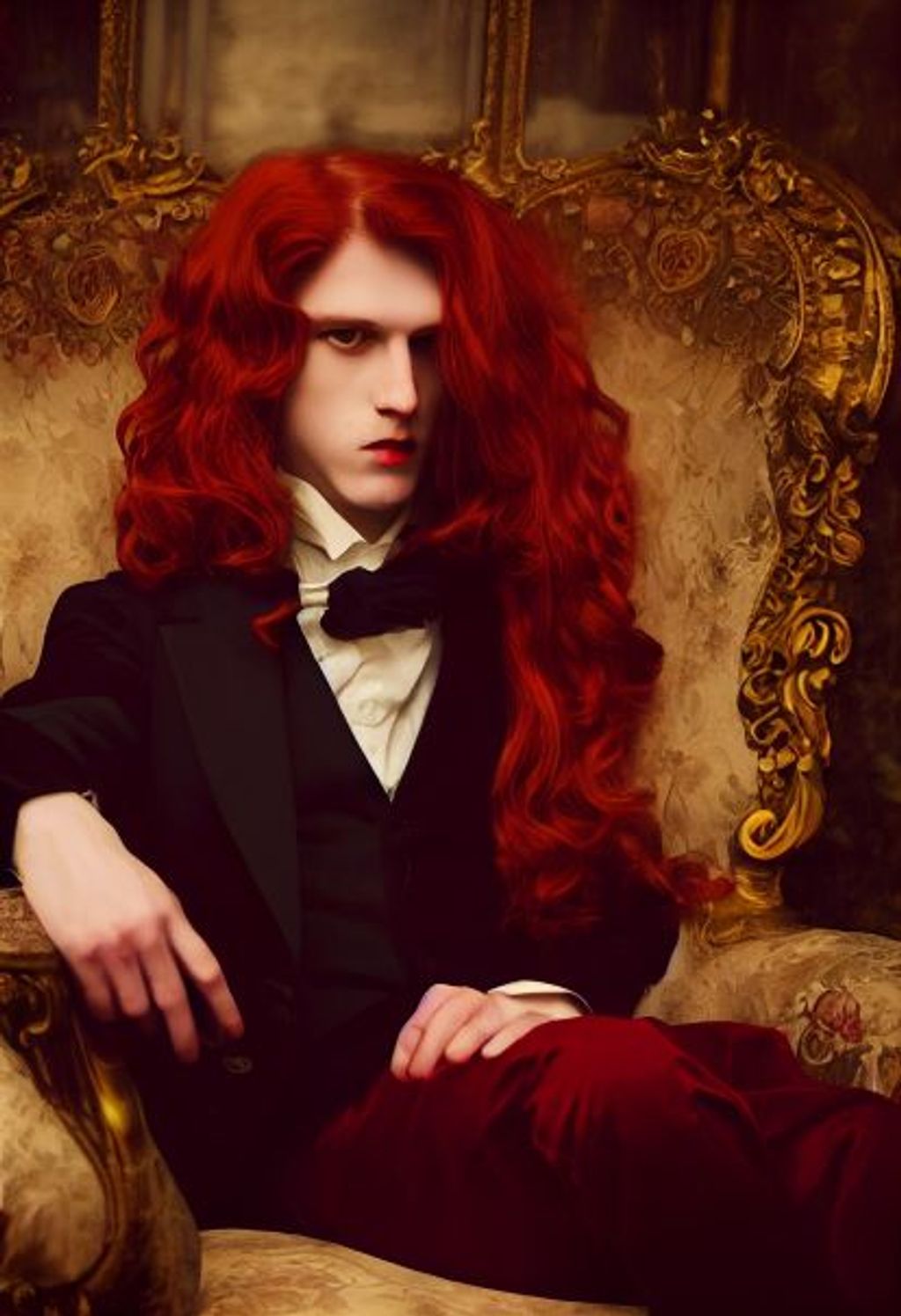 full body charater concept, a young socialite vampir... | OpenArt