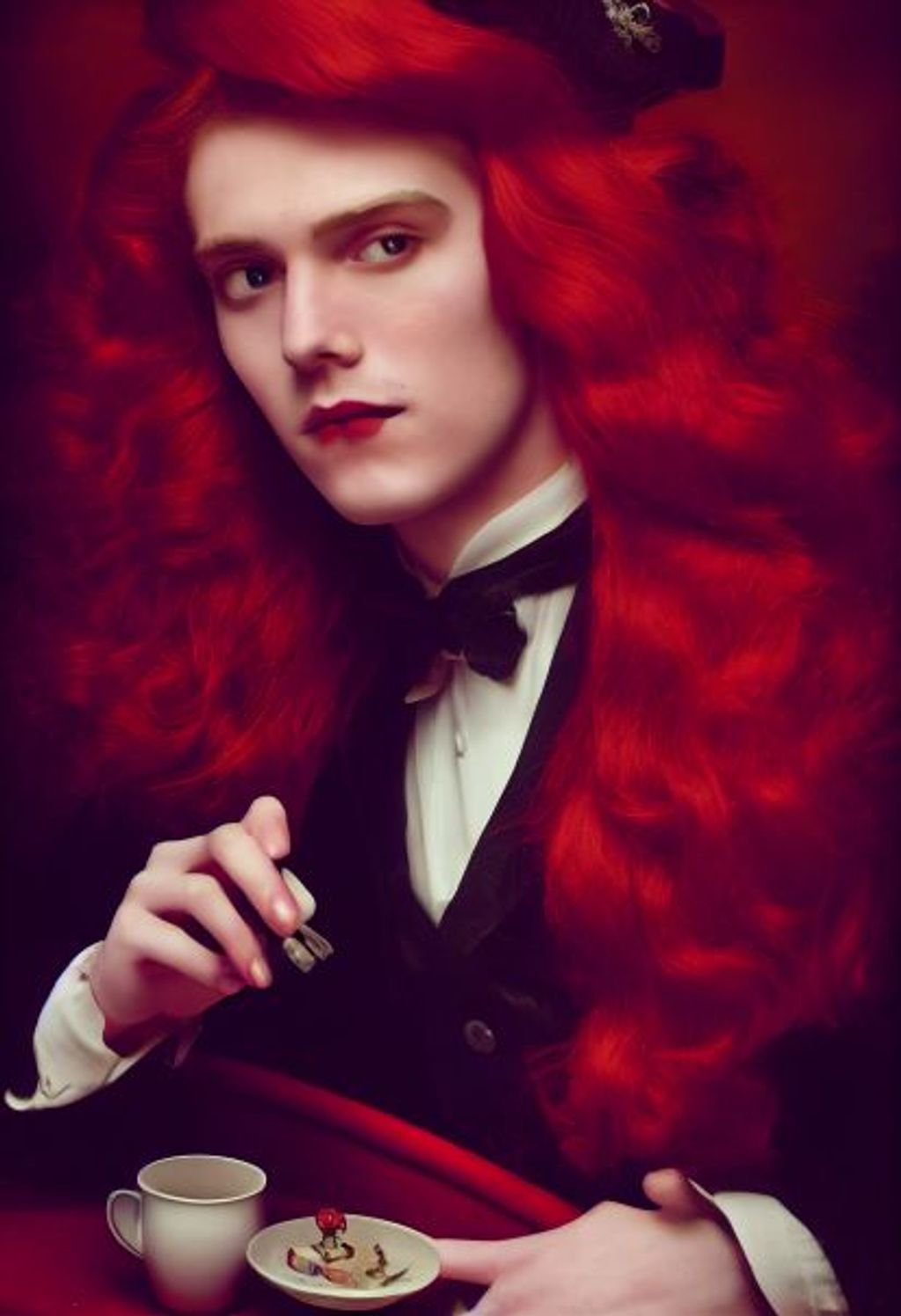 full body charater concept, a young socialite vampir... | OpenArt