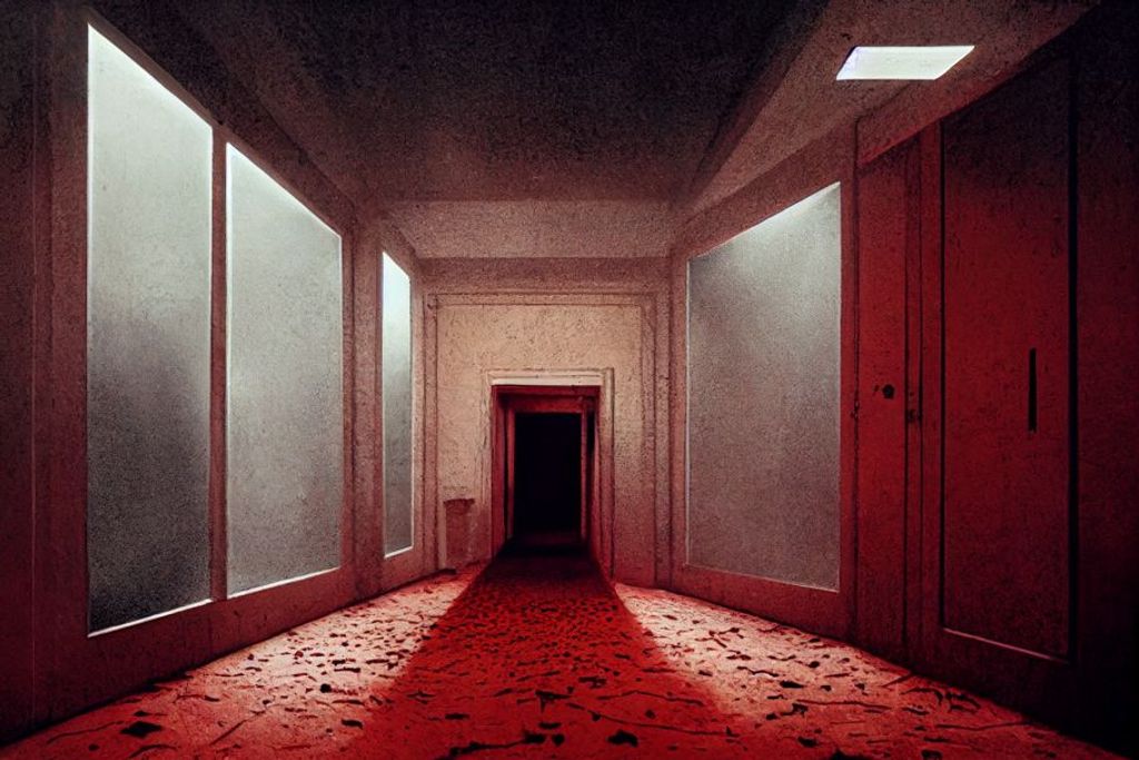 liminal spaces, door to another reality, terror, hor...