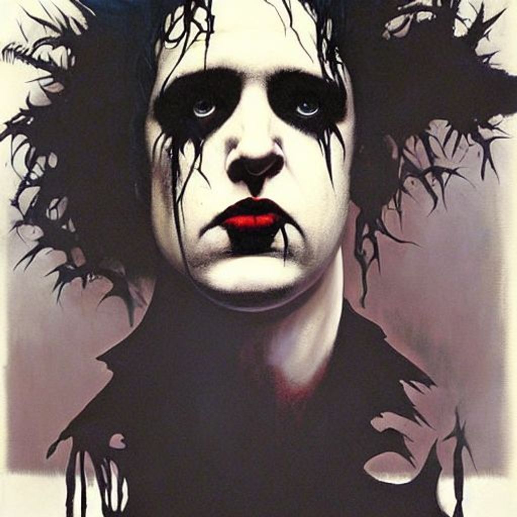 portrait of young robert smith as dream from sandman...